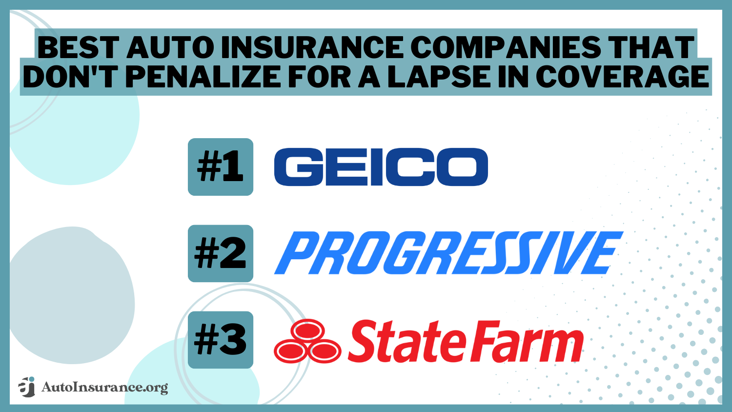 8 Best Auto Insurance Companies That Don't Penalize for a Lapse in ...
