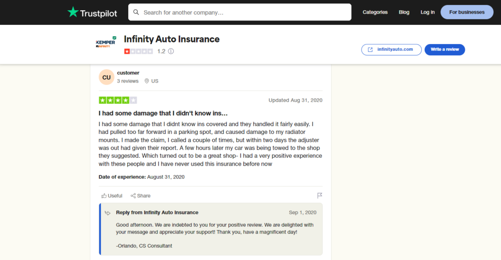 Infinity Auto Insurance Review for 2025 (Rates & Discounts Listed Here ...